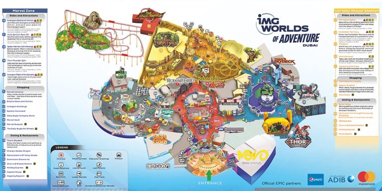 A Detailed Map of IMG Worlds of Adventure