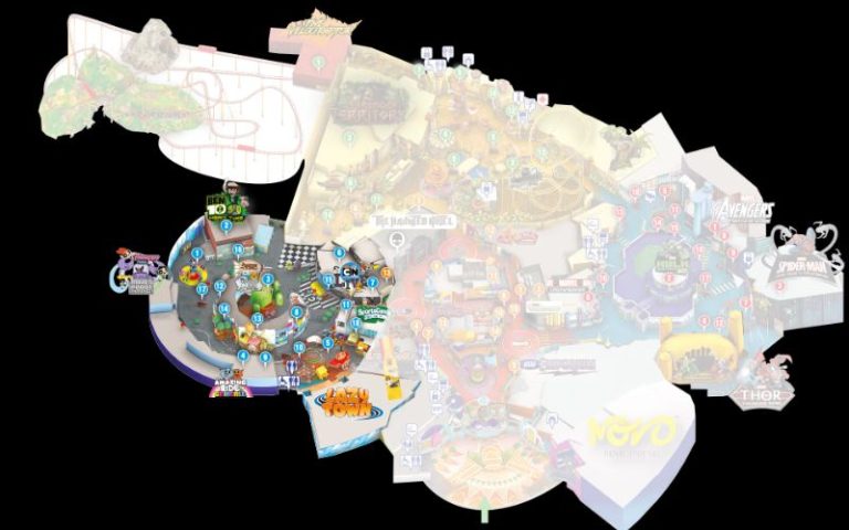 A Detailed Map of IMG Worlds of Adventure